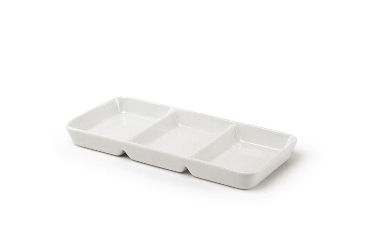 Bandeja 3 Divisiones Rectangular 12"x 5.5" - Triple Uno | Uno Más Uno