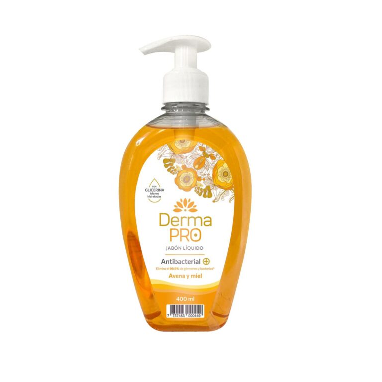 Jabon liquido antibacterial Avena y miel 400 ml. - Derma pro | Uno Más Uno
