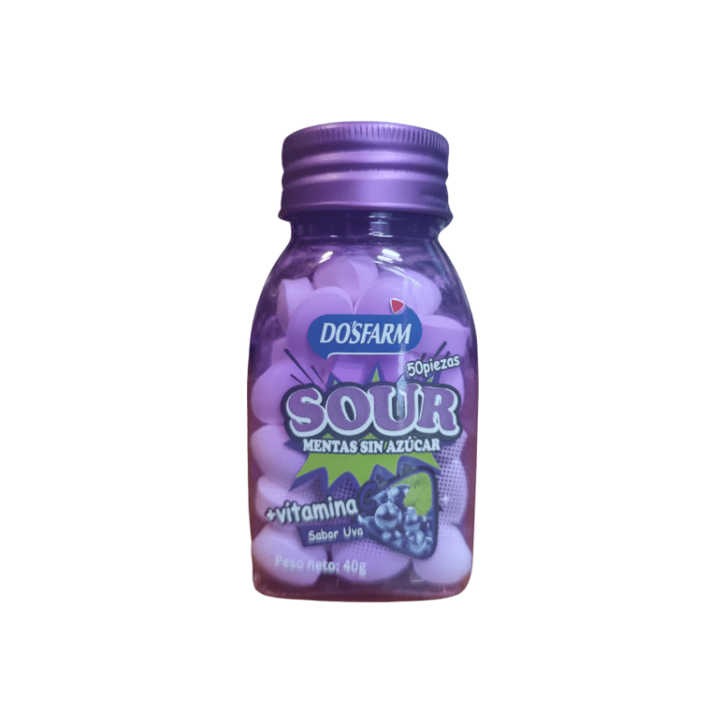 Mentas sin azúcar Uva x50 pastillas - Dosfarm | Uno Más Uno